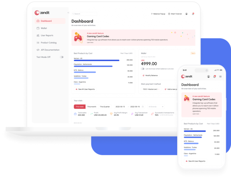 Money Transfer API Services - zendit
